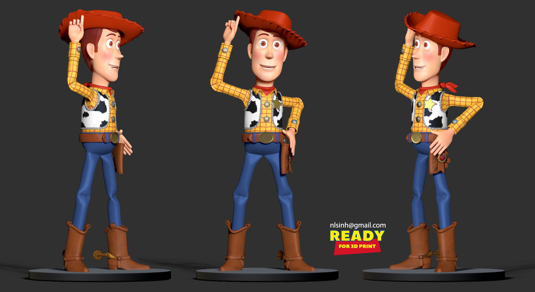 Woody - Toy Story Fanart 3D model 3D printable | CGTrader