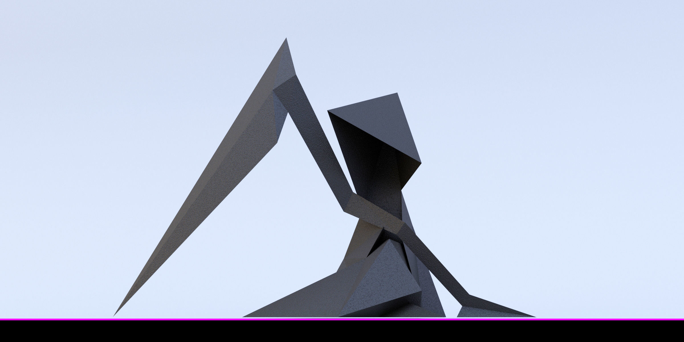 Death low poly geometric sculpture 3D model | CGTrader