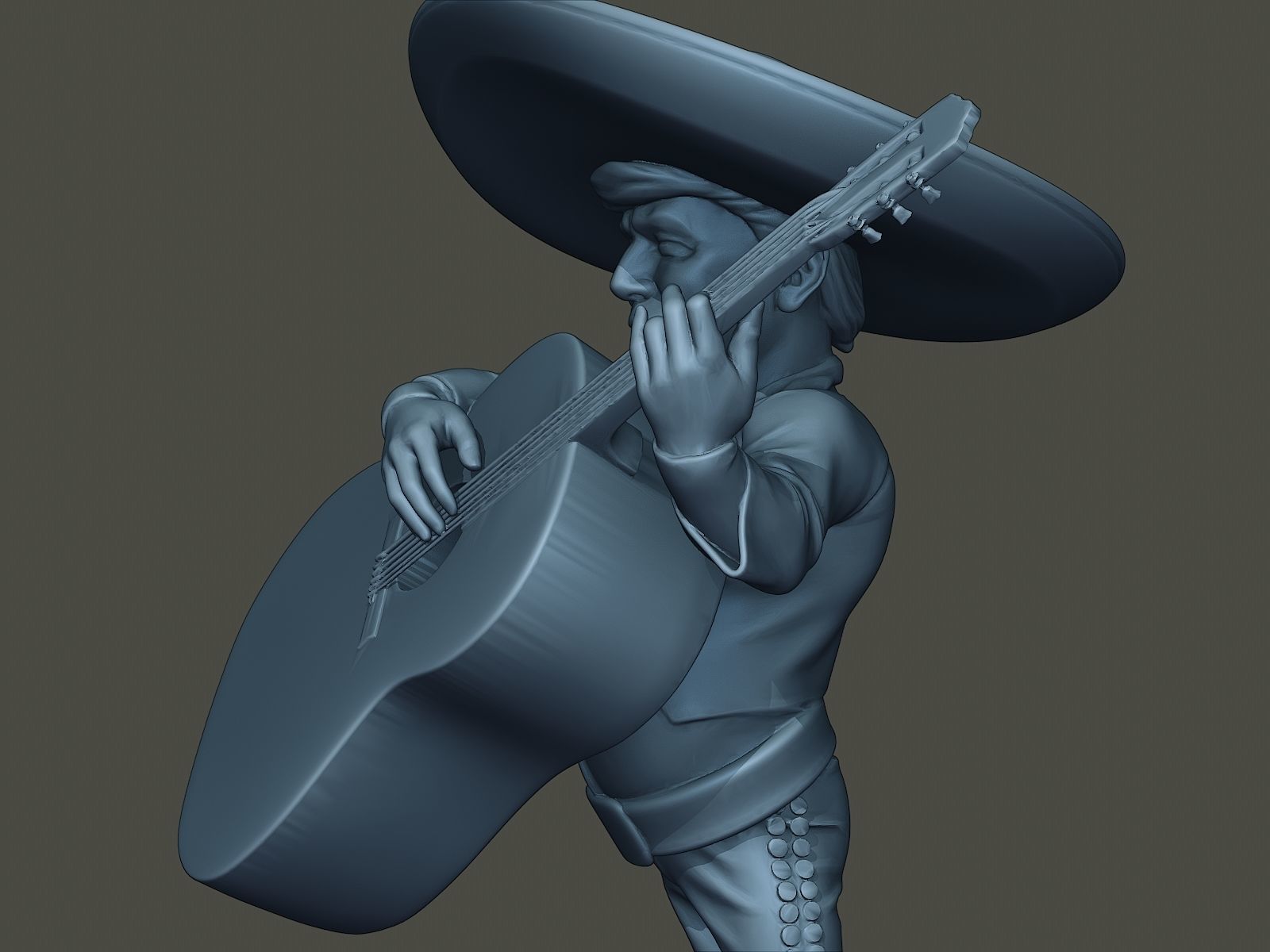 Donald Trump Mariachi Big Guitar 3D model 3D printable | CGTrader