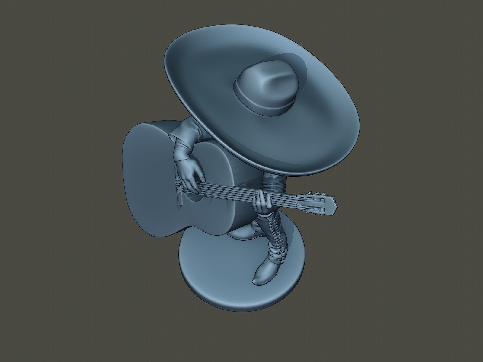 Donald Trump Mariachi Big Guitar 3D model 3D printable | CGTrader