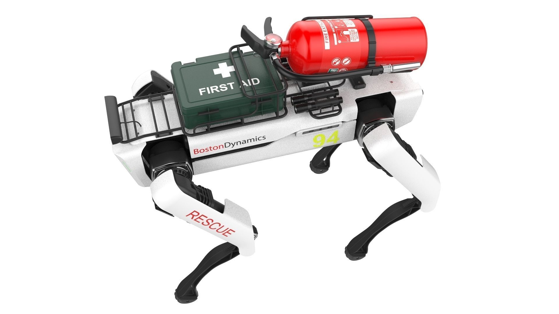 Boston Dynamics Spot Robot Rescue White 3D model | CGTrader