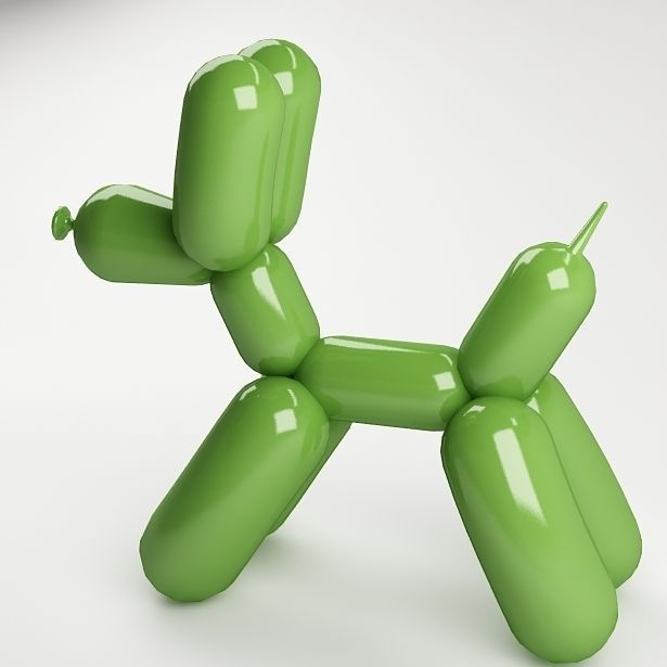 3D model Balloon dog 03 green VR / AR / low-poly | CGTrader