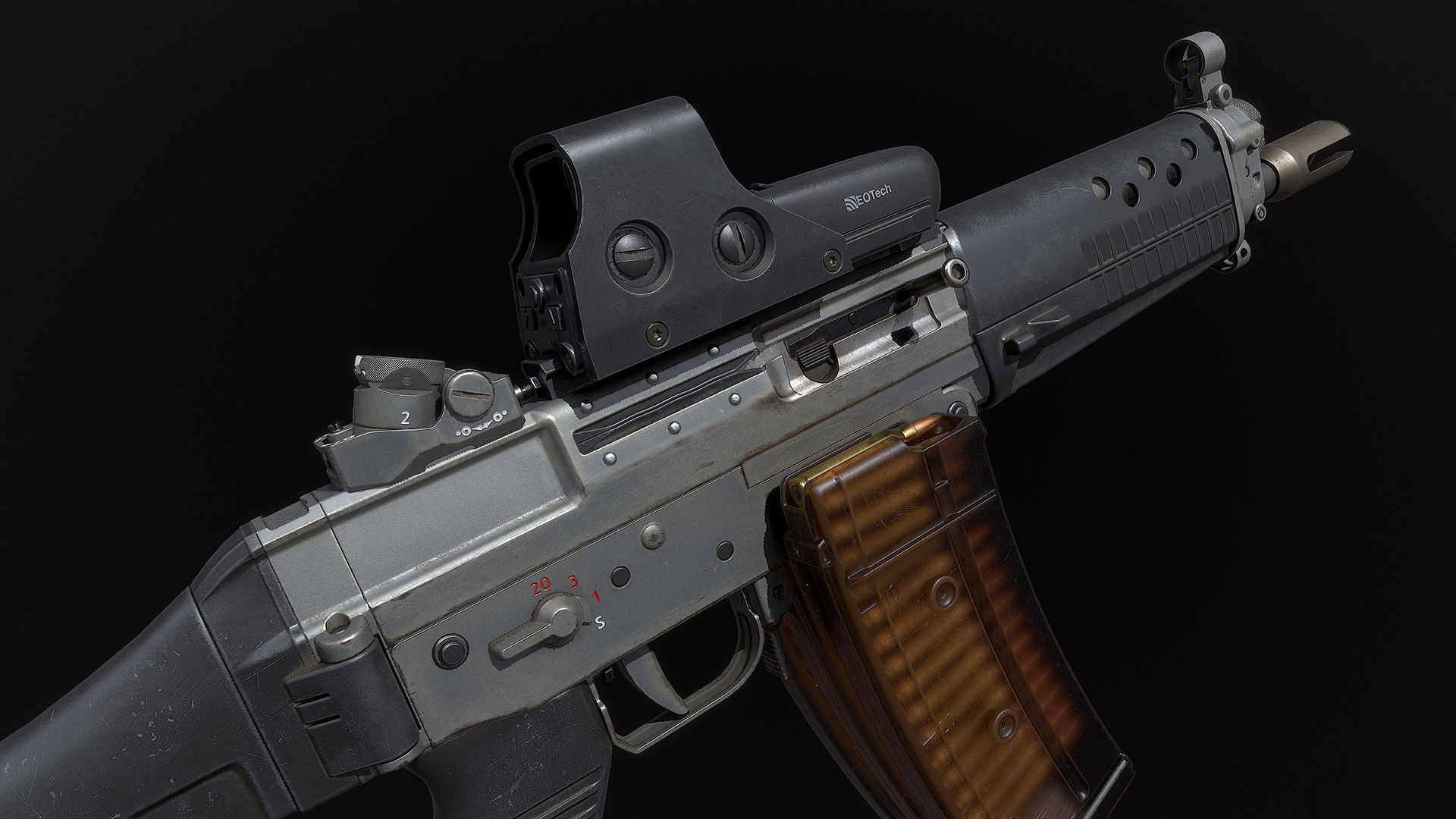 3D model Sig sg 552 commando - Eotech 552 Holographic Weapon Sights VR ...