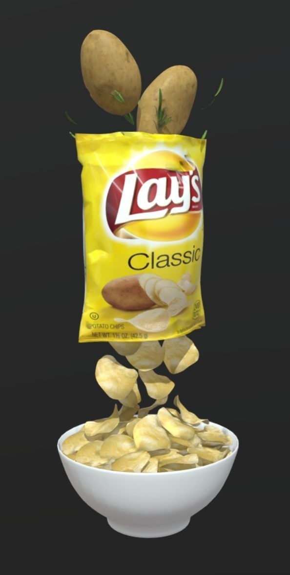 Lays Chips 3D model | CGTrader