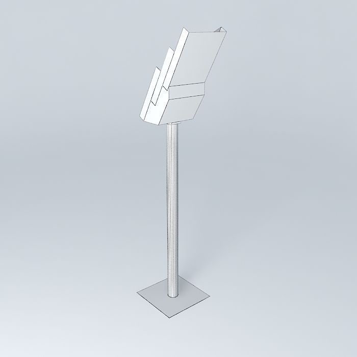 brochure stand free 3D model | CGTrader