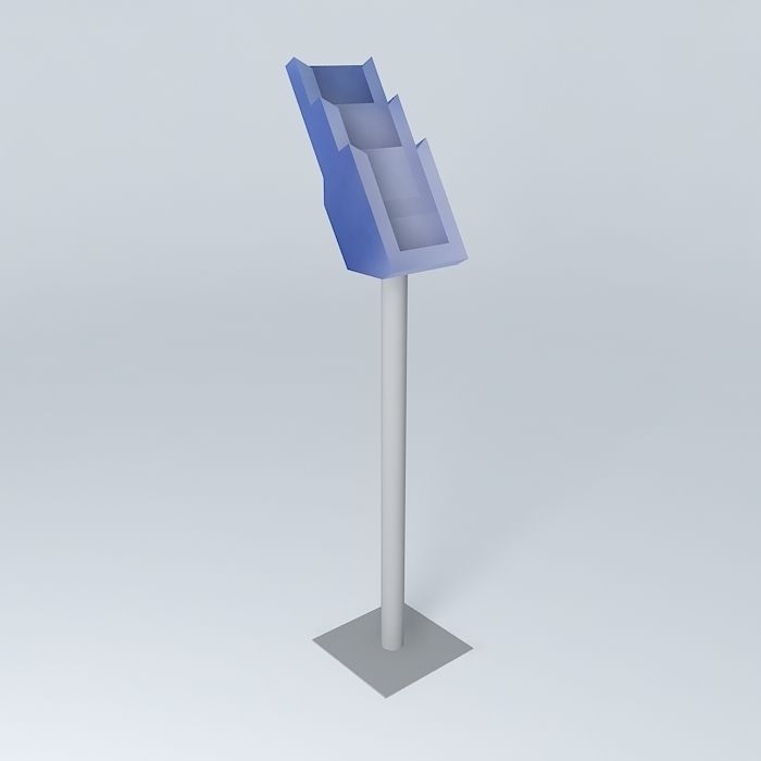 brochure stand free 3D model | CGTrader