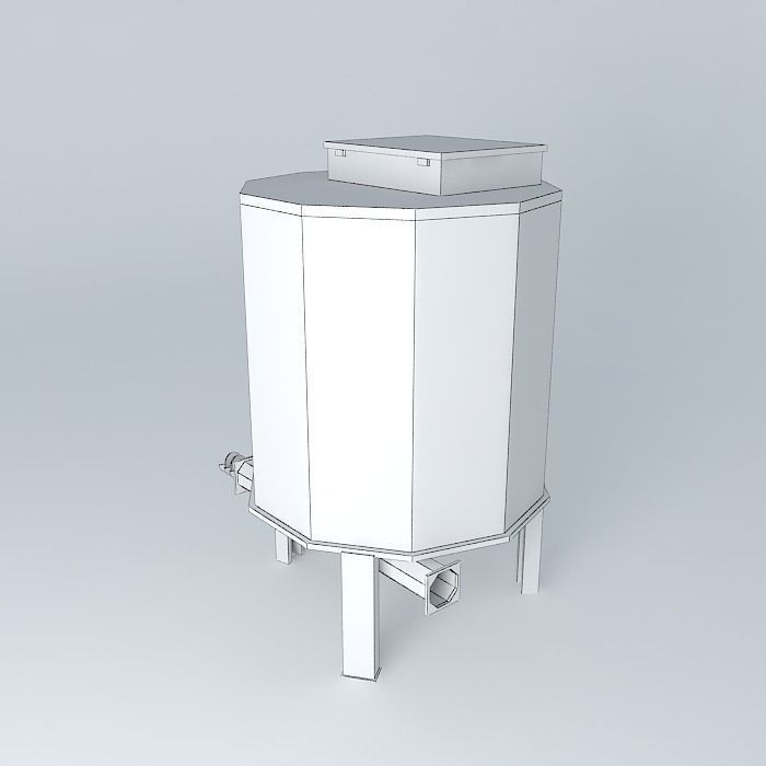 Tarax Wood chips tank with sail free 3D model | CGTrader