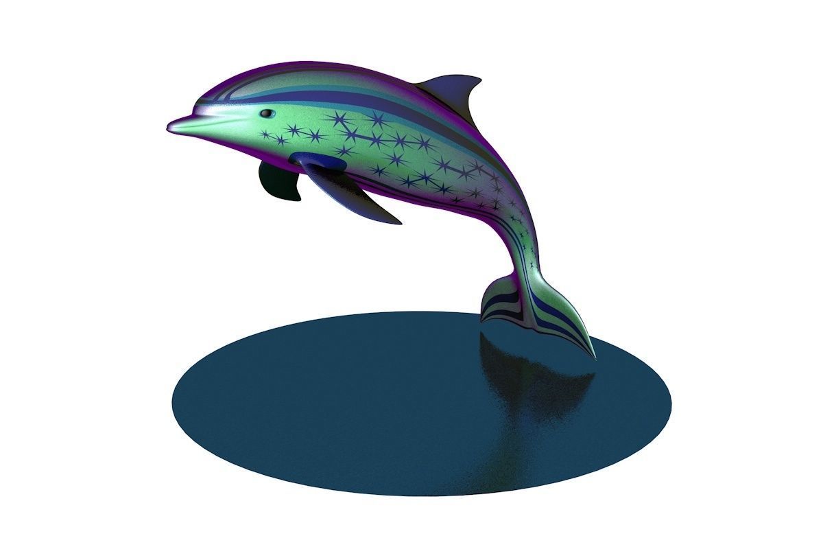 Fairy tale dolphin 3D model | CGTrader