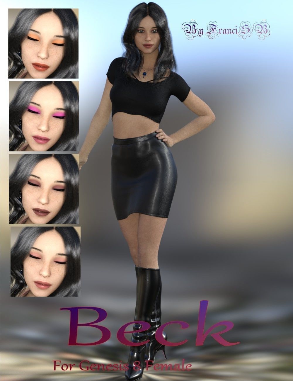 Beck for Genesis 8 Female 3D model animated rigged | CGTrader