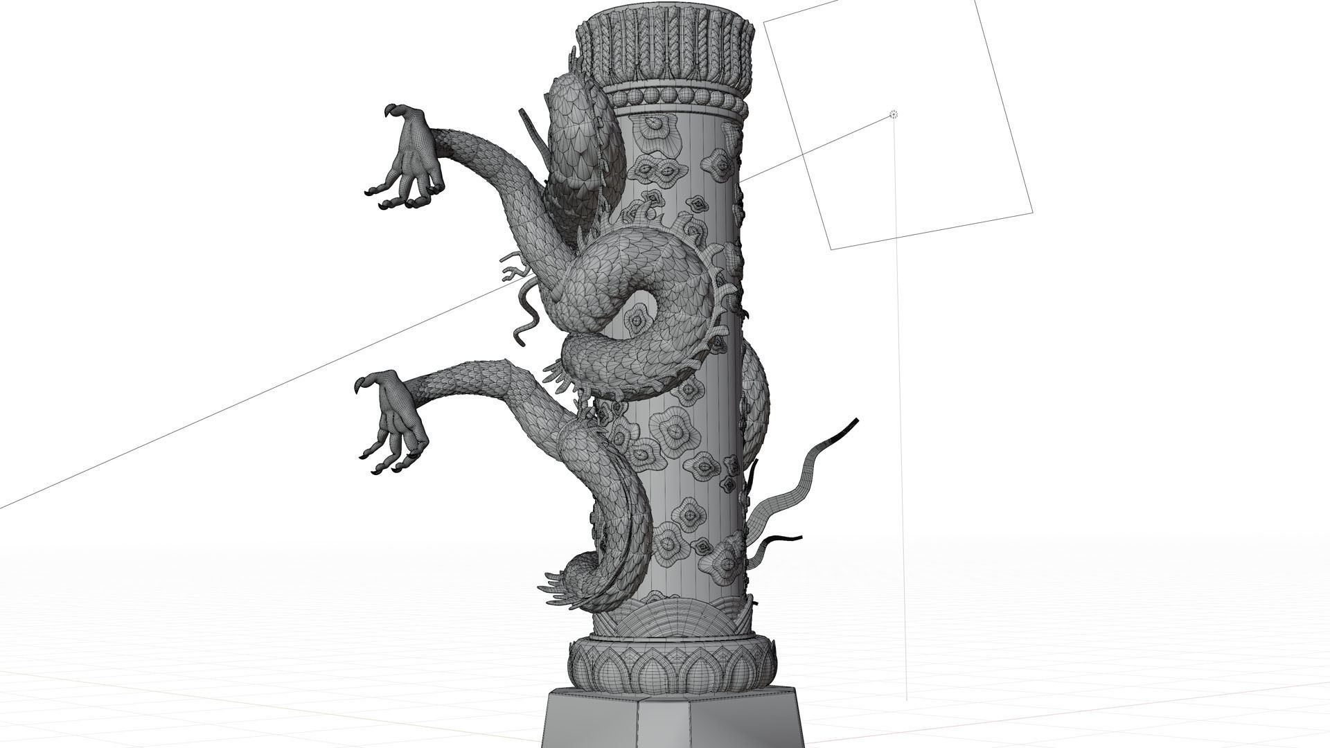Chinese Dragon Column 3D model | CGTrader
