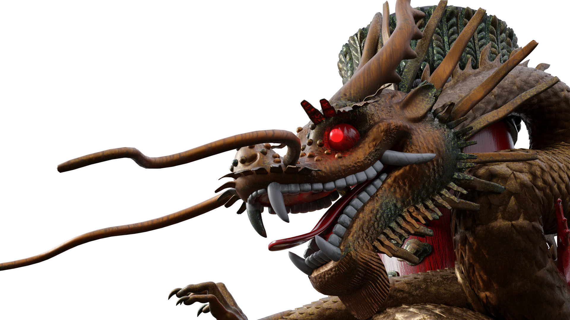 Chinese Dragon Column 3D model | CGTrader