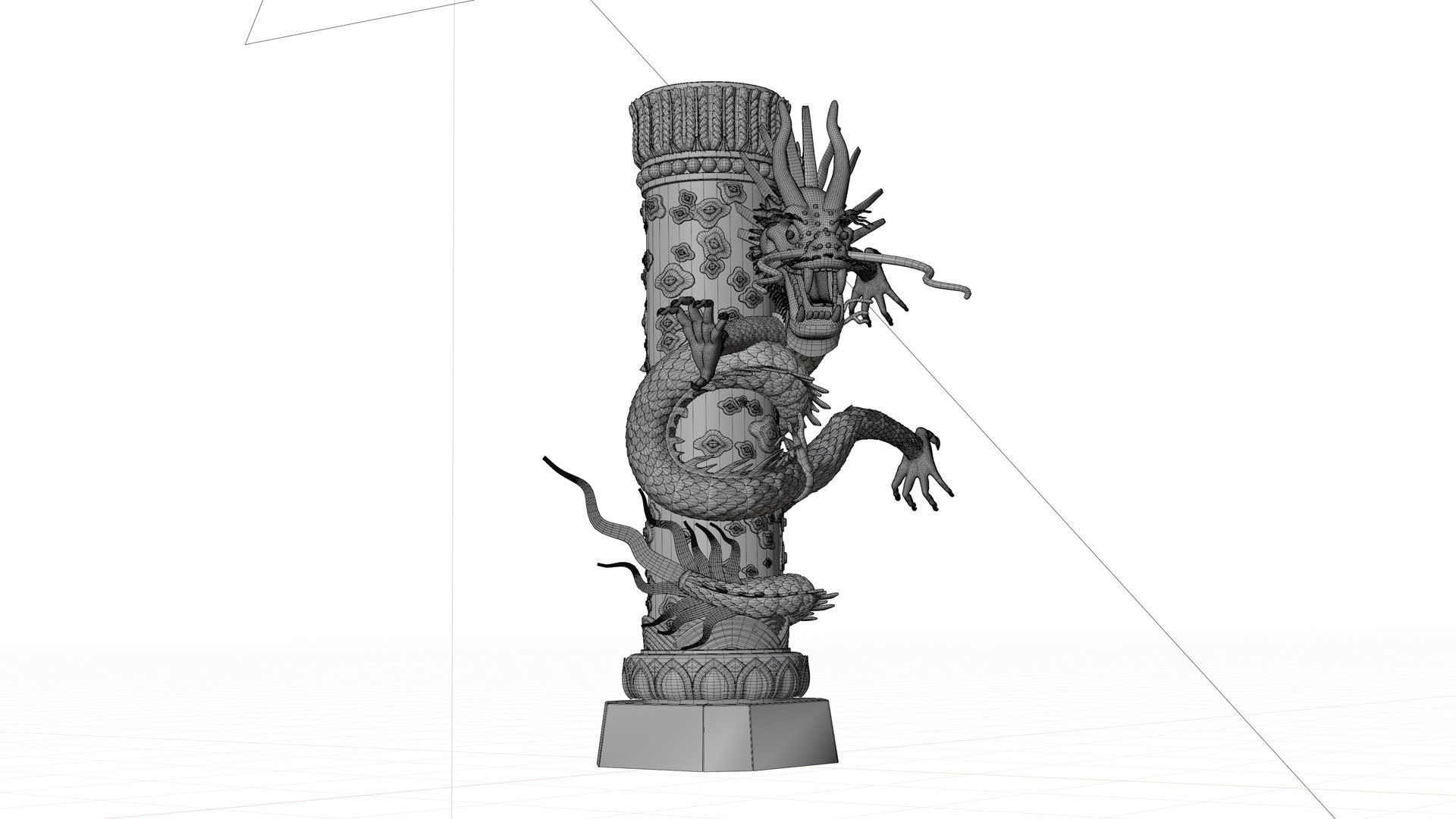 Chinese Dragon Column 3D model | CGTrader