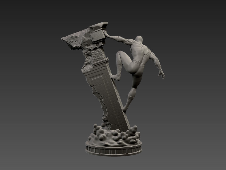 Spiderman statue fan art 3d print 3D model 3D printable | CGTrader