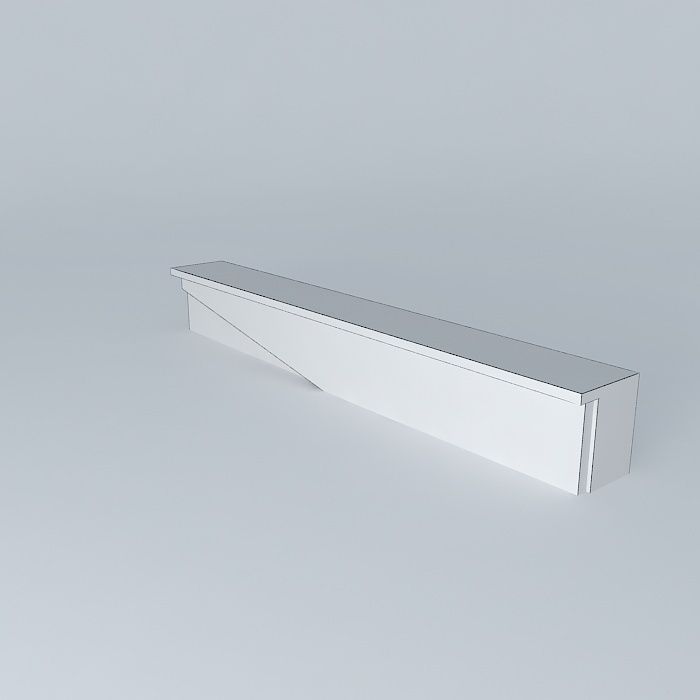 Asymmetrical bench free 3D model | CGTrader