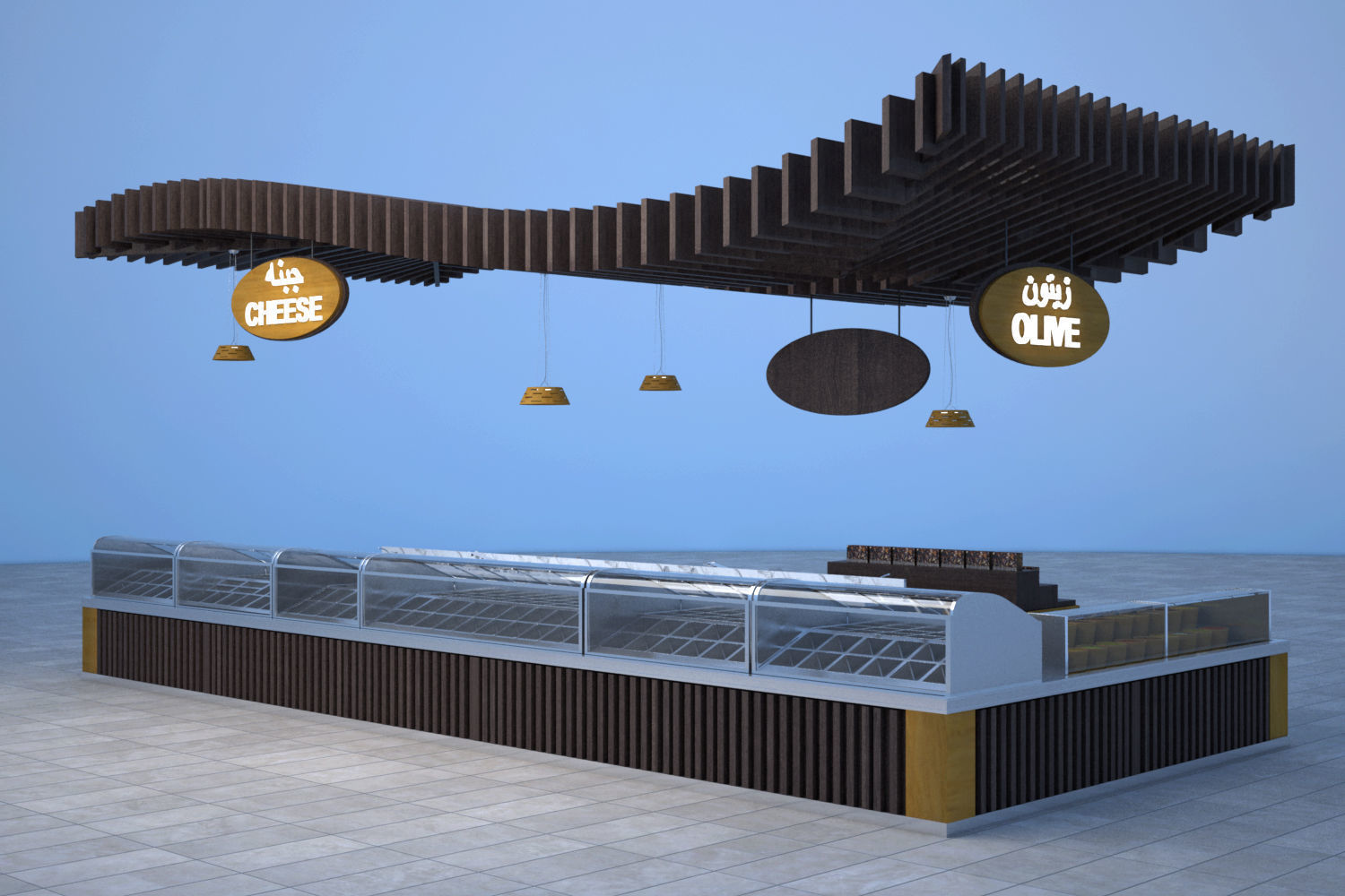 3D model shopping mall counter design VR / AR / low-poly | CGTrader