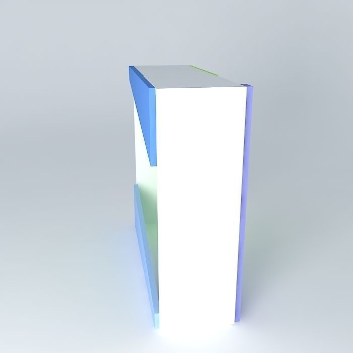 Installation asymmetrical box neon free 3D model | CGTrader