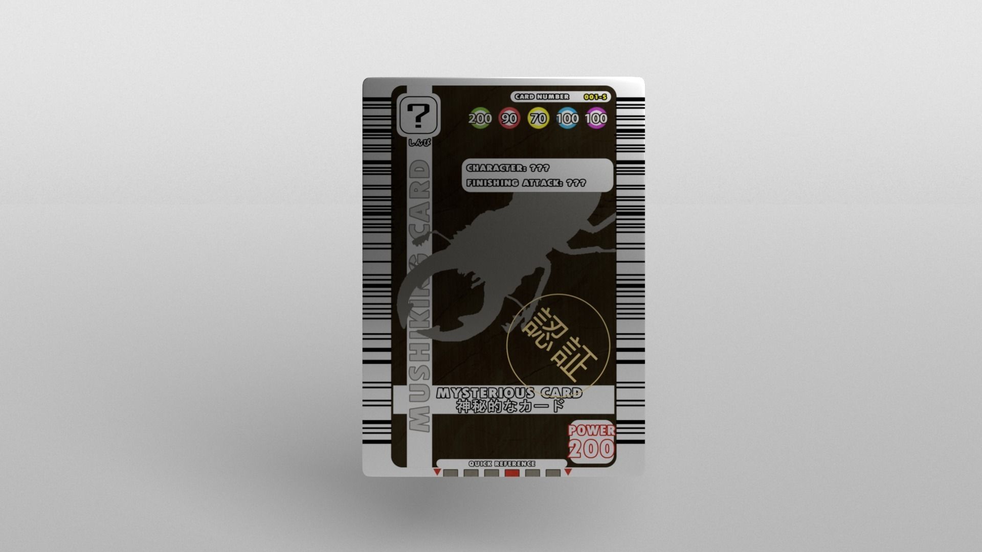 3D model Mushiking Card v1 001 VR / AR / low-poly | CGTrader