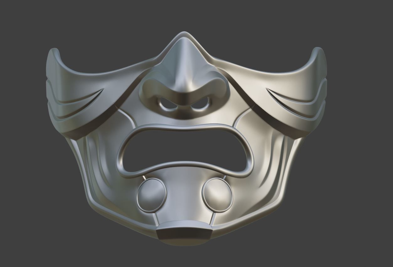 Raiden Samurai mask for face from Mortal Kombat and Injustice 2 3D ...