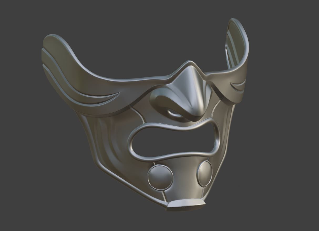Raiden Samurai mask for face from Mortal Kombat and Injustice 2 3D ...