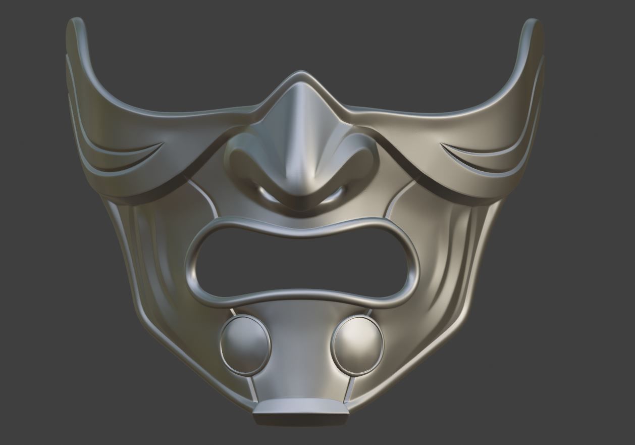 Raiden Samurai mask for face from Mortal Kombat and Injustice 2 3D ...