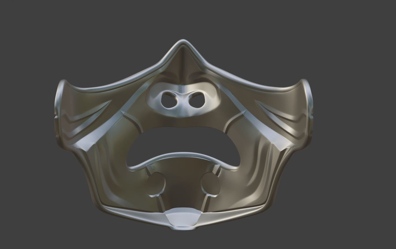 Raiden Samurai mask for face from Mortal Kombat and Injustice 2 3D ...