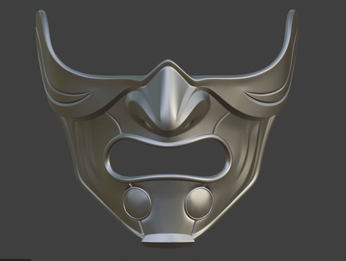 Raiden Samurai mask for face from Mortal Kombat and Injustice 2 3D ...