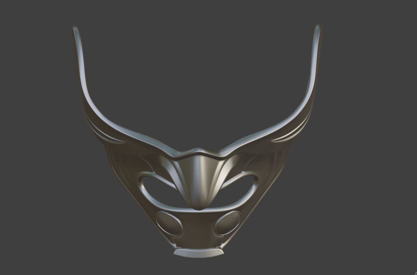 Raiden Samurai mask for face from Mortal Kombat and Injustice 2 3D ...