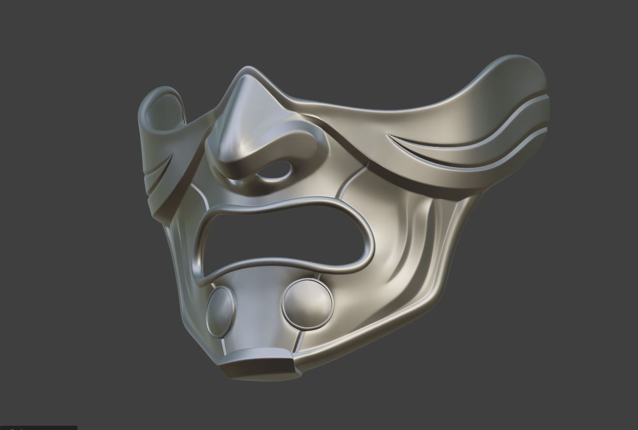 Raiden Samurai mask for face from Mortal Kombat and Injustice 2 3D ...