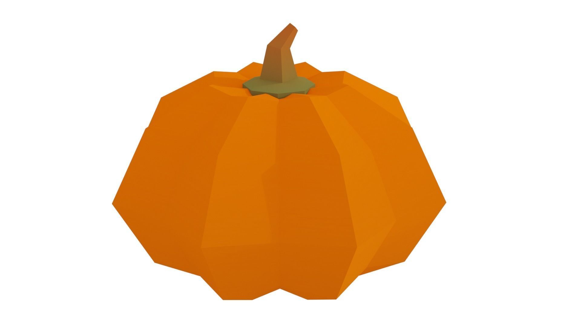 3D model Ultra low-poly Pumpkin mobile ready VR / AR / low-poly | CGTrader