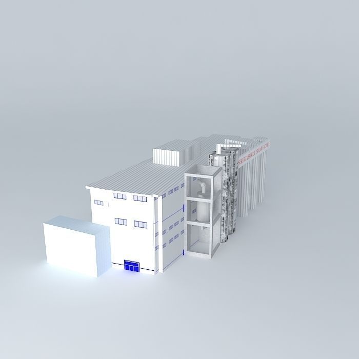 Konya Sugar Factory Plant free 3D model | CGTrader