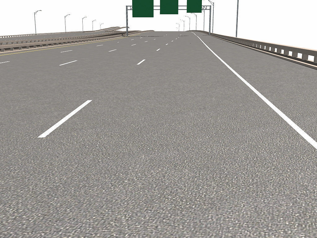 Freeway Section 3D model | CGTrader