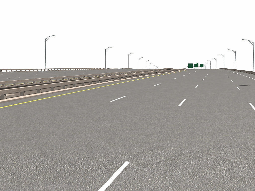Freeway Section 3D model | CGTrader