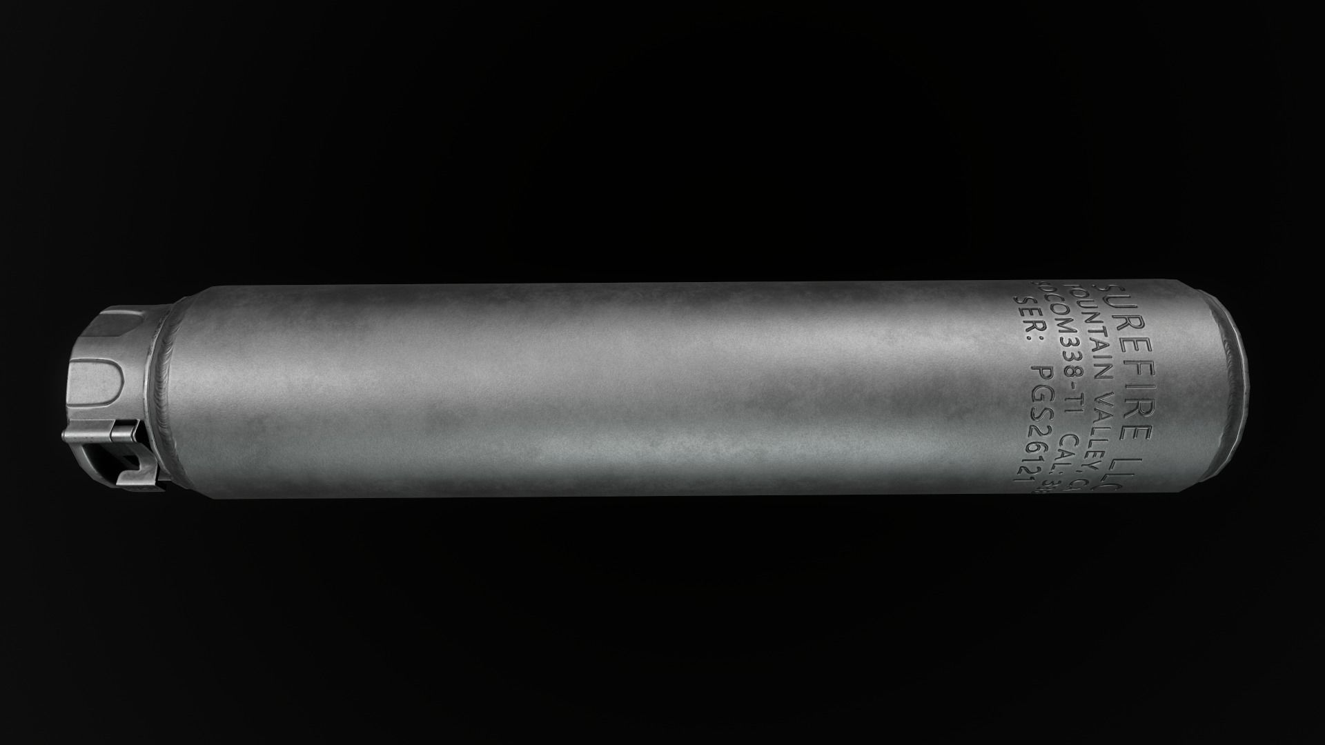 3D model Surefire SOCOM338-TI Suppressor and SFMB-338 Muzzle Brake VR ...