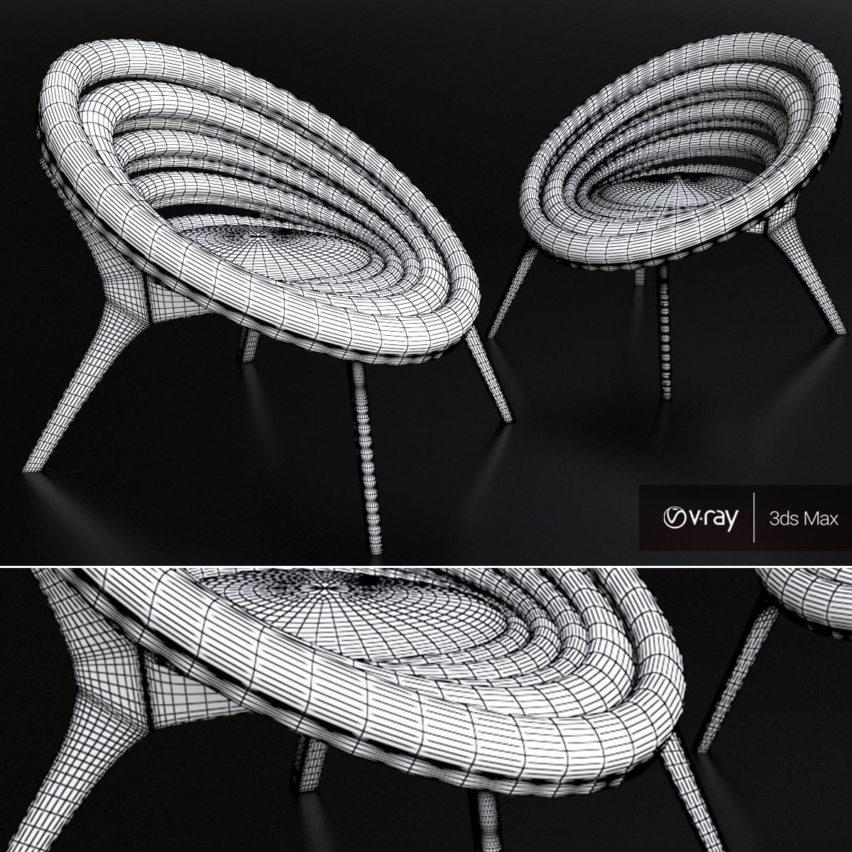 Creative Chair with new design and materials 3D model | CGTrader