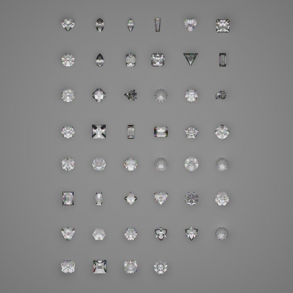 46 Gemstones Pack 3D model | CGTrader