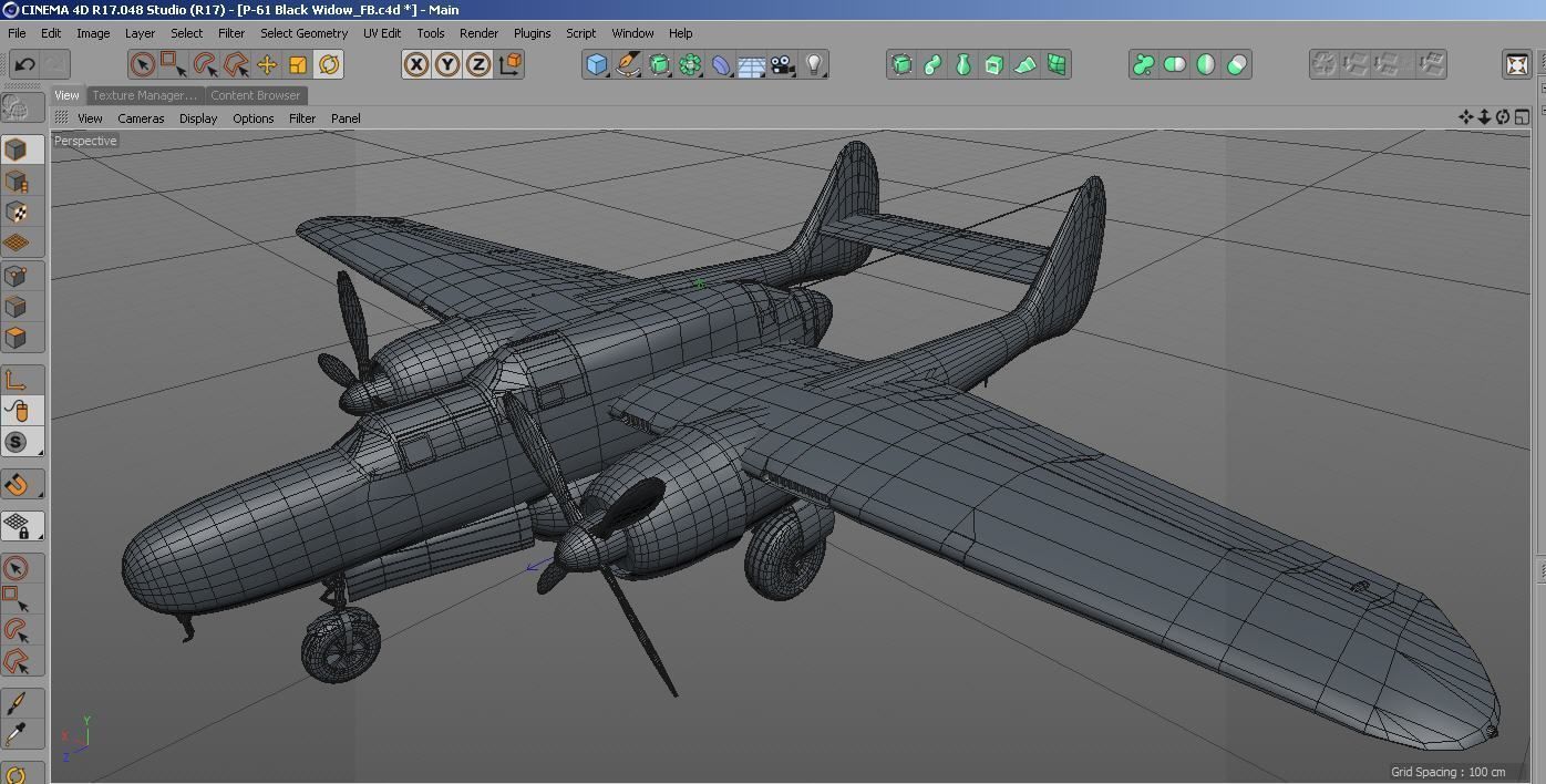 Northrop P-61 Fire Bomber 3D model | CGTrader