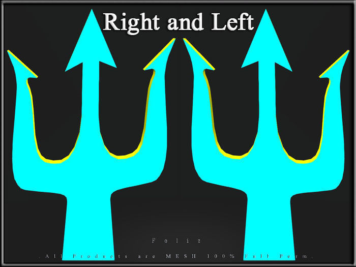 3D model Halloween Demon Fork - Right and Left VR / AR / low-poly ...