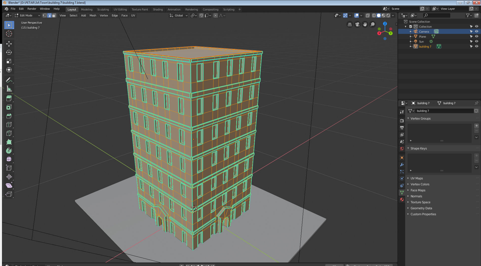 3D model building 7 VR / AR / low-poly | CGTrader