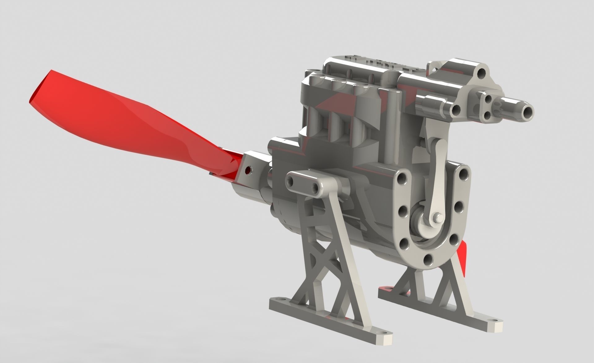 GT V2 Compressed Air Engine working model 3D model 3D printable | CGTrader
