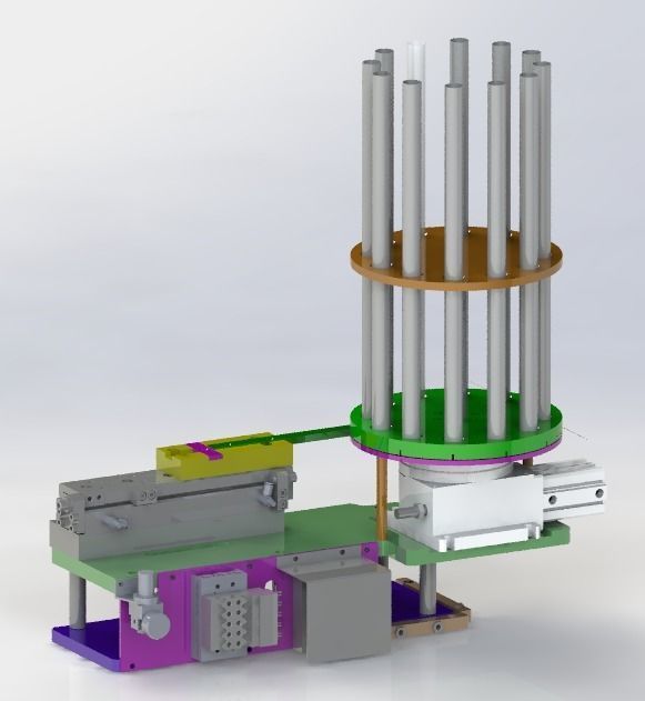 Pneumatic division rotary feeding mechanism 3D model animated | CGTrader