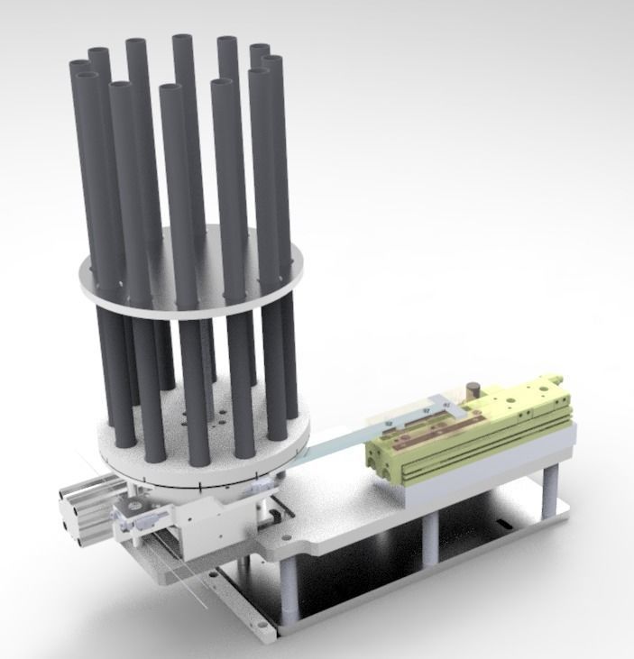 Pneumatic division rotary feeding mechanism 3D model animated | CGTrader