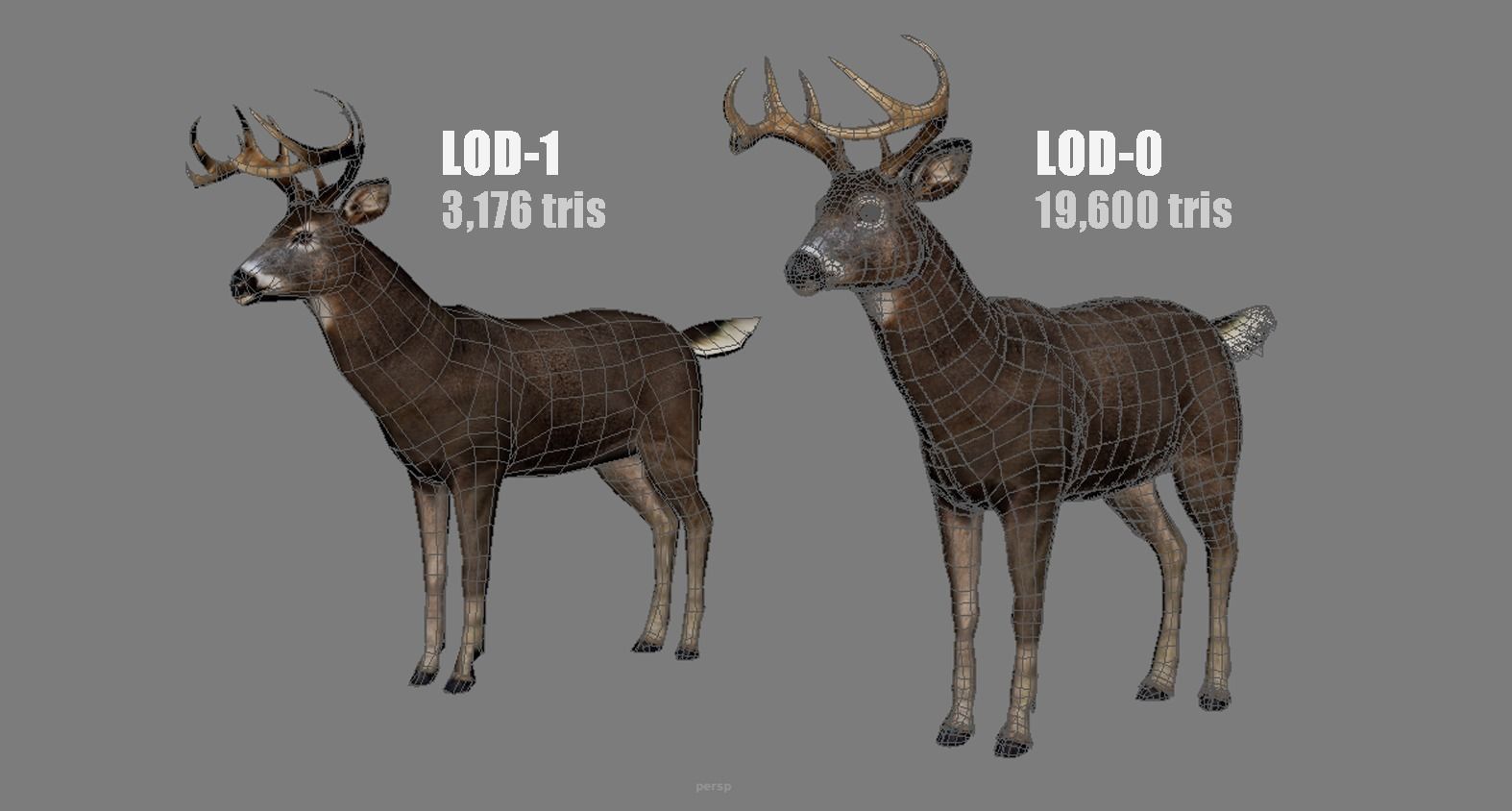 3D model White tailed Buck Rig for Realtime Games and Cinematics VR ...