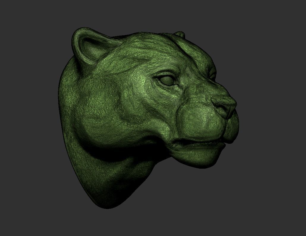 Puma head 3D model 3D printable | CGTrader