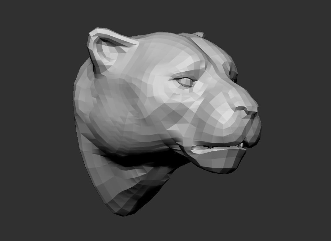 Puma head 3D model 3D printable | CGTrader
