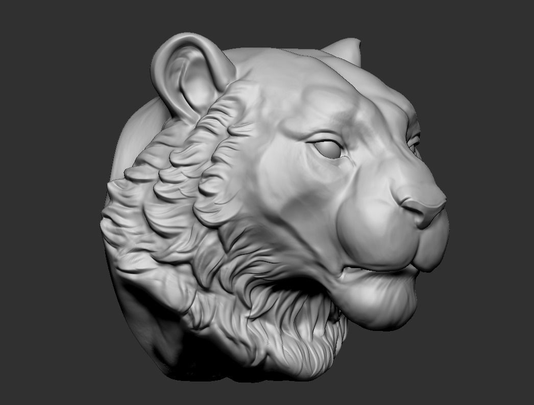 Tiger head 3D model 3D printable | CGTrader