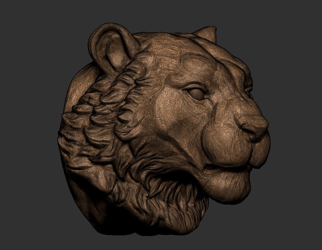 Tiger head 3D model 3D printable | CGTrader