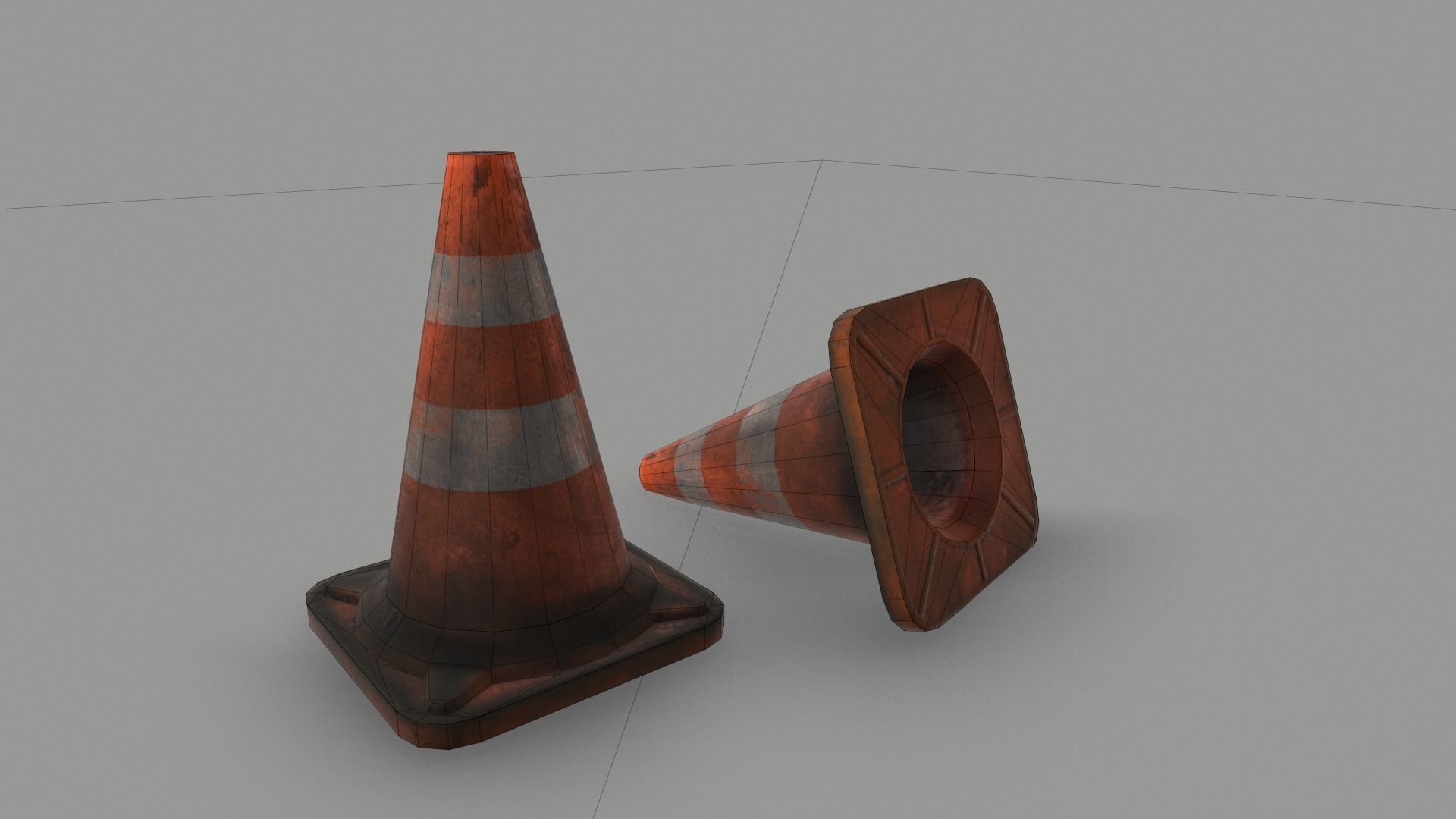 Traffic Road Cone - 3D VR AR game ready free VR / AR / low-poly 3D ...