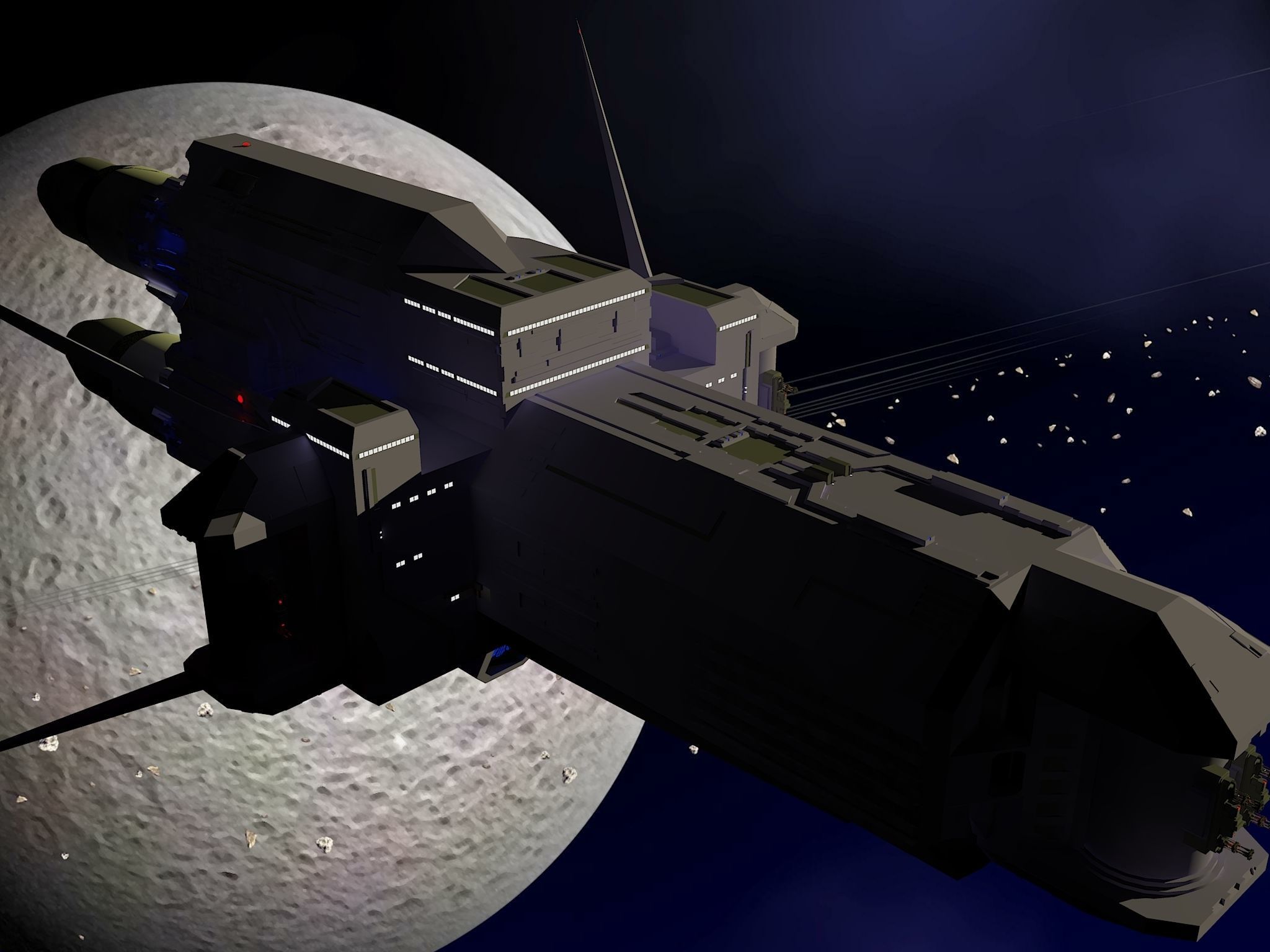 215-class Corvette Spaceship 3D model | CGTrader