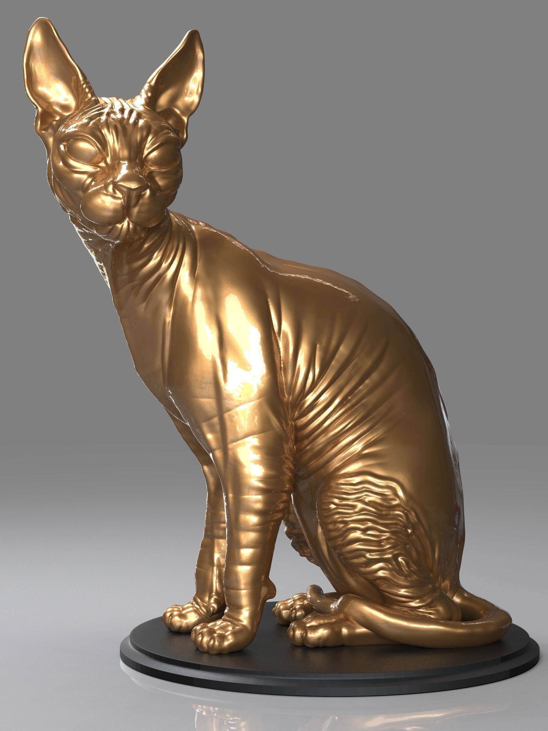 Cat Sphynx 3D model 3D printable | CGTrader