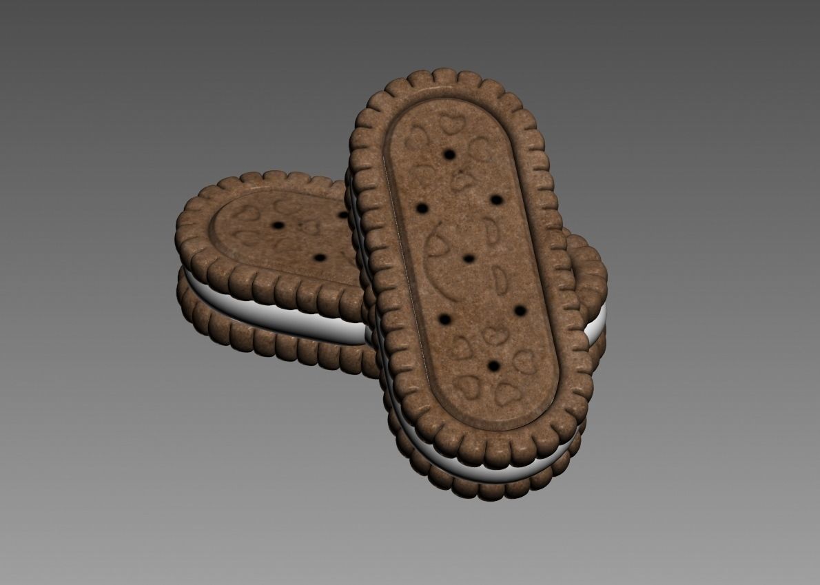 Biscuit realistic ice cream sandwiches 3D model | CGTrader